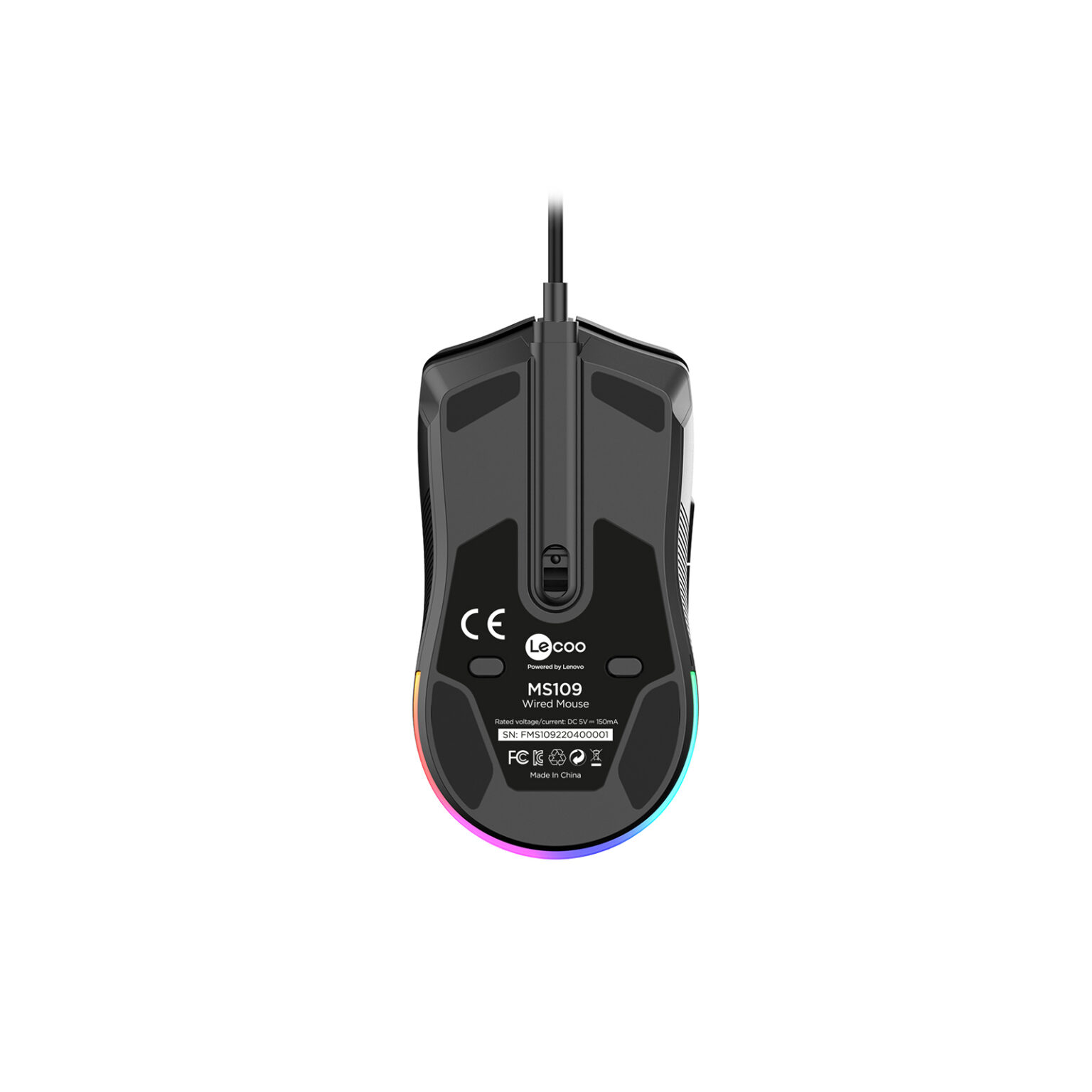 Lecoo MS109 Kablolu RGB LED Aydınlatmalı 6400 DPI 8 Makro Tuşlu Oyuncu Mouse Siyah - Lecoo Türkiye